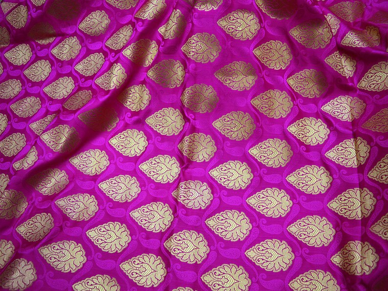 Magenta Brocade Costume Fabric Brocade by the Yard Indian - Etsy