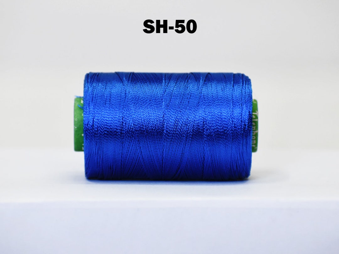 Royal Blue Silk Thread Spool, Art Silk Thread, Hand& Machine Embroidery ...