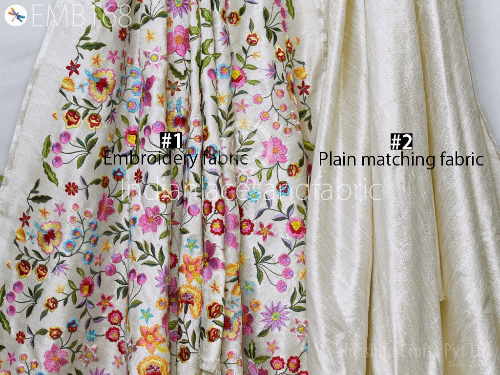 Indian Embroidery Fabric by the Yard Sewing DIY Crafting - Etsy