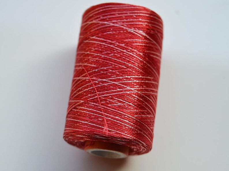 Red and White Thread Spool Art Silk Thread Hand and Machine - Etsy