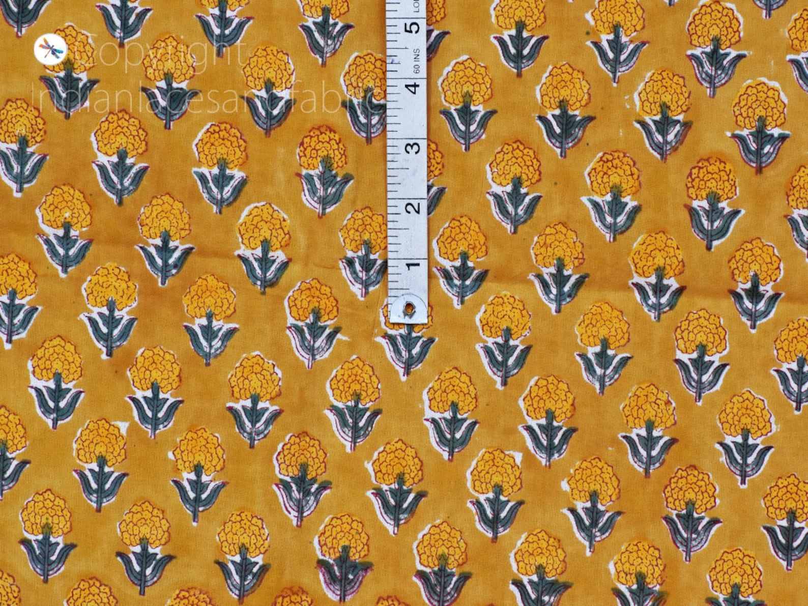 Indian Hand Block Print Cotton Fabric Yardage Stamped Soft | Etsy