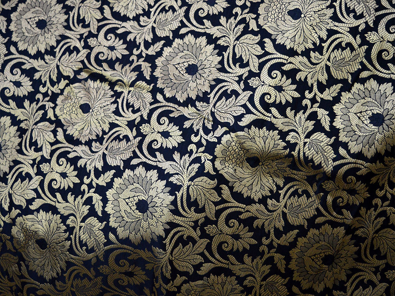 Black Gold Brocade Bridesmaid Costume Fabric by the Yard - Etsy India