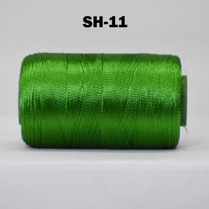 Parrot Green Thread Spool, Art Silk Thread, Hand and Machine Embroidery ...