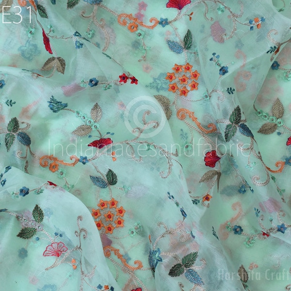 Embroidered Organza Etsy