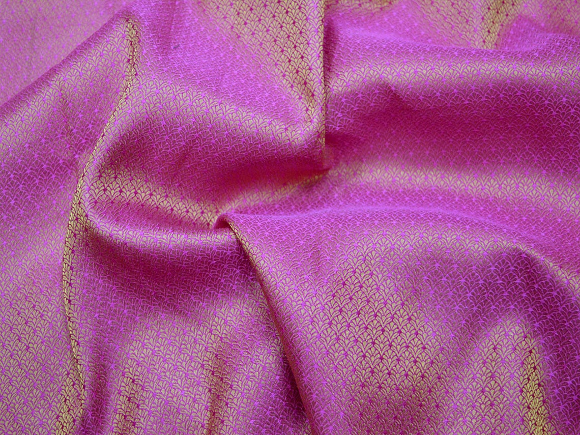 Brocade Fabric Sold by the Yard Purple Brocade With Tiny - Etsy