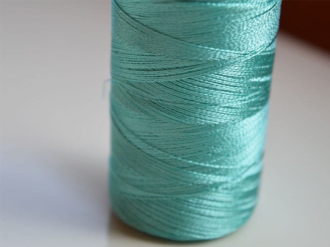 Light Sea Green Silk Thread Spool Silk Thread Hand / Machine - Etsy