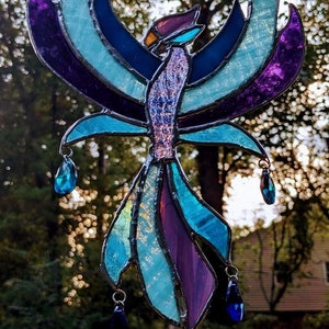 Phoenix Stained Glass PATTERN - Etsy