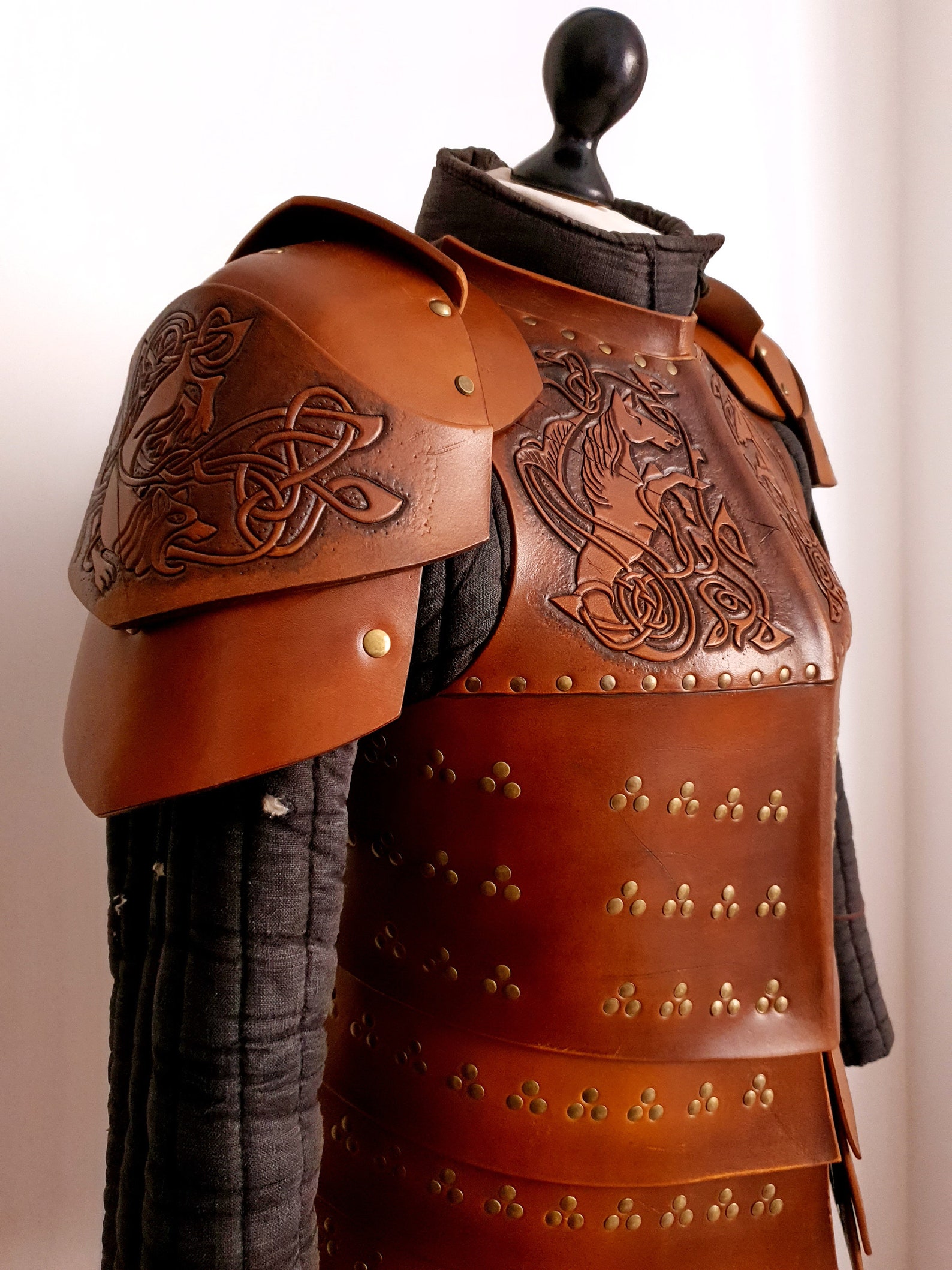 Celtic Knight Armor Fantasy leather armor Larp female armor | Etsy