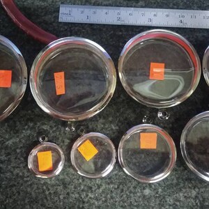 58mm Big Circle Shape Pendant Cases,set of 2pcs,reliquaries, Shadow Box ...