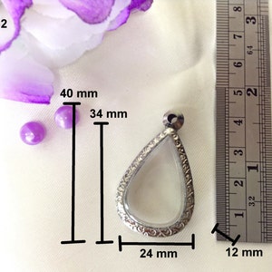 Set No.5 Small Water Drop Engrave Pendant Case,set of 3,reliquarie ...