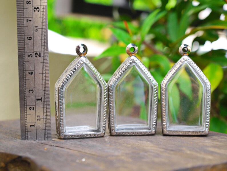 Set No.3 Medium House Shape Stainless Engrave Pendant Cases,set of 3 ...
