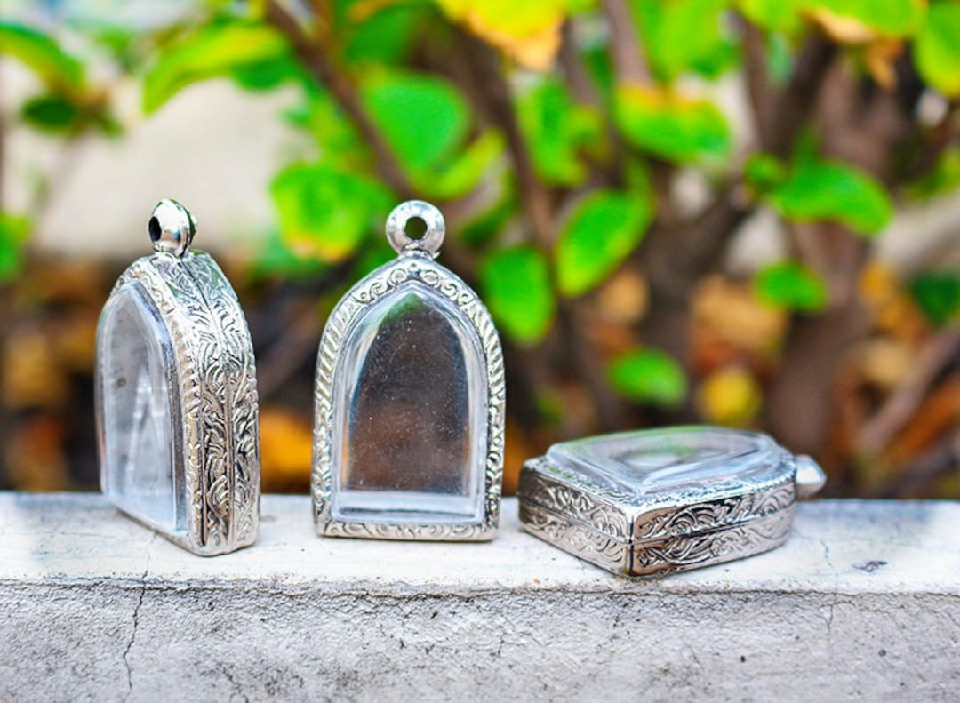 Set No.5 Small Bird Cage Engrave Pendant Cases,set of 3,reliquaries ...