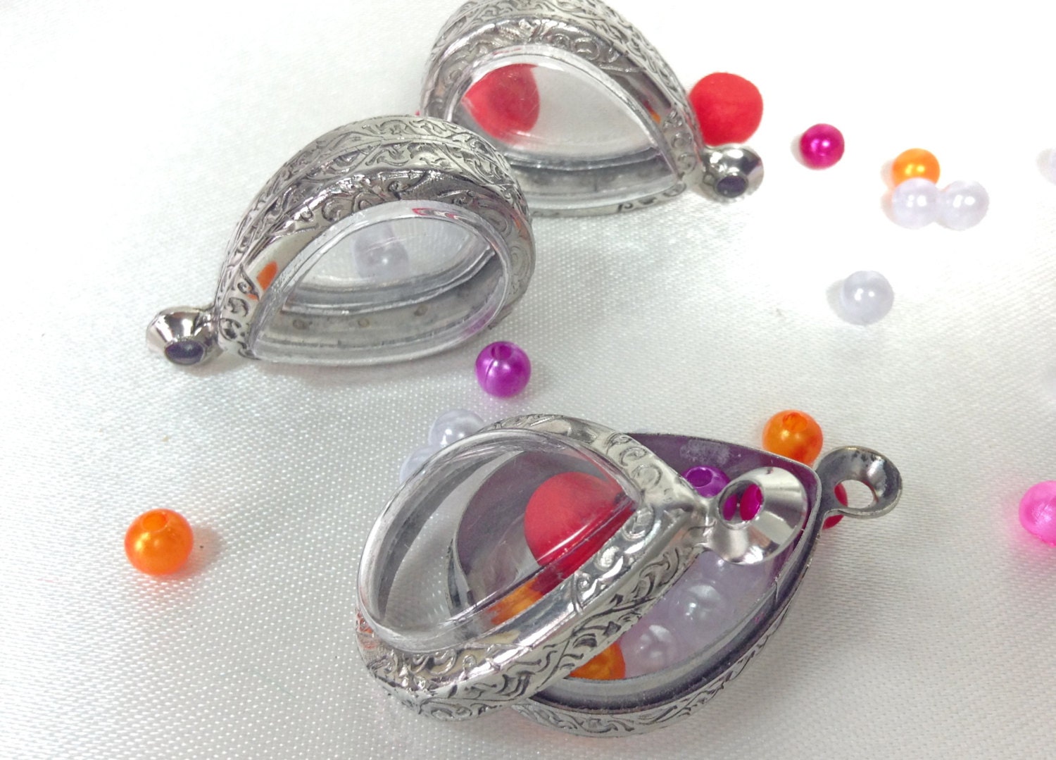 Set No.4 Mini Water Drop Engrave Pendant Case,set of 3,reliquarie ...