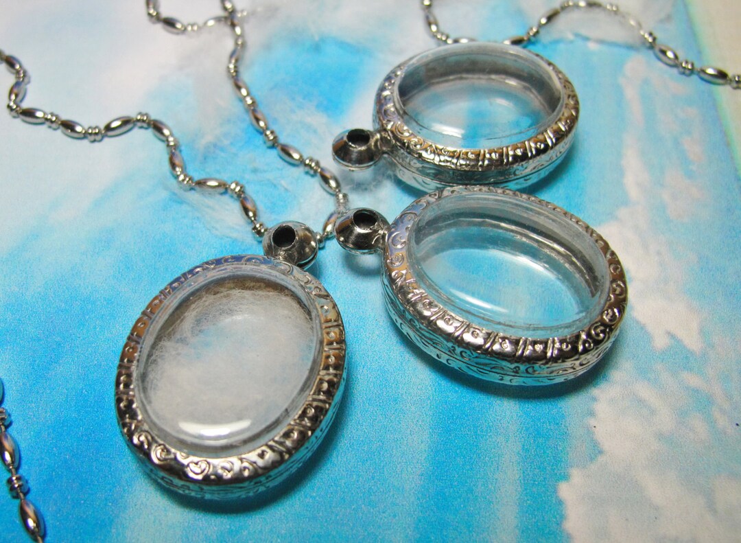 Set No.2 MINI Oval Shape Engrave Pendant Cases,set of 3, Reliquaries ...
