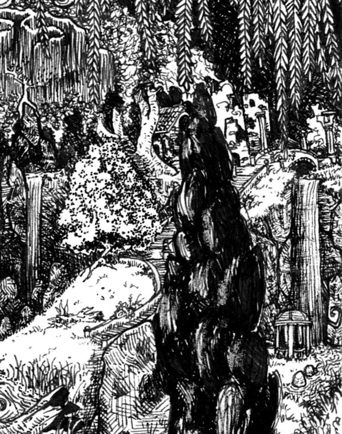 What Was Lost Pen Ink Illustration PRINT, Various Sizes. Abandoned ...