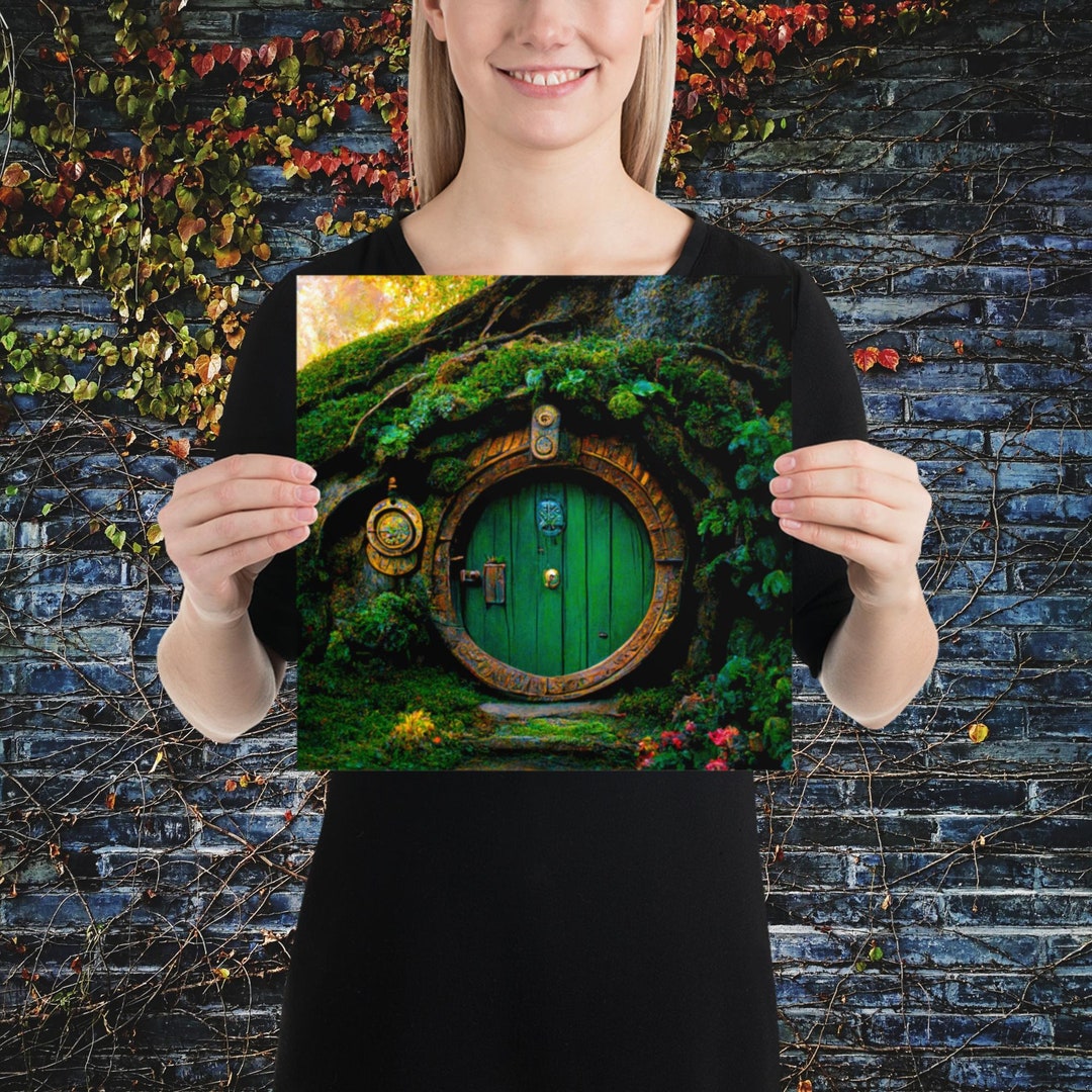 Hobbit House Poster, JRR Tolkien Lord of the Rings High Fantasy ...