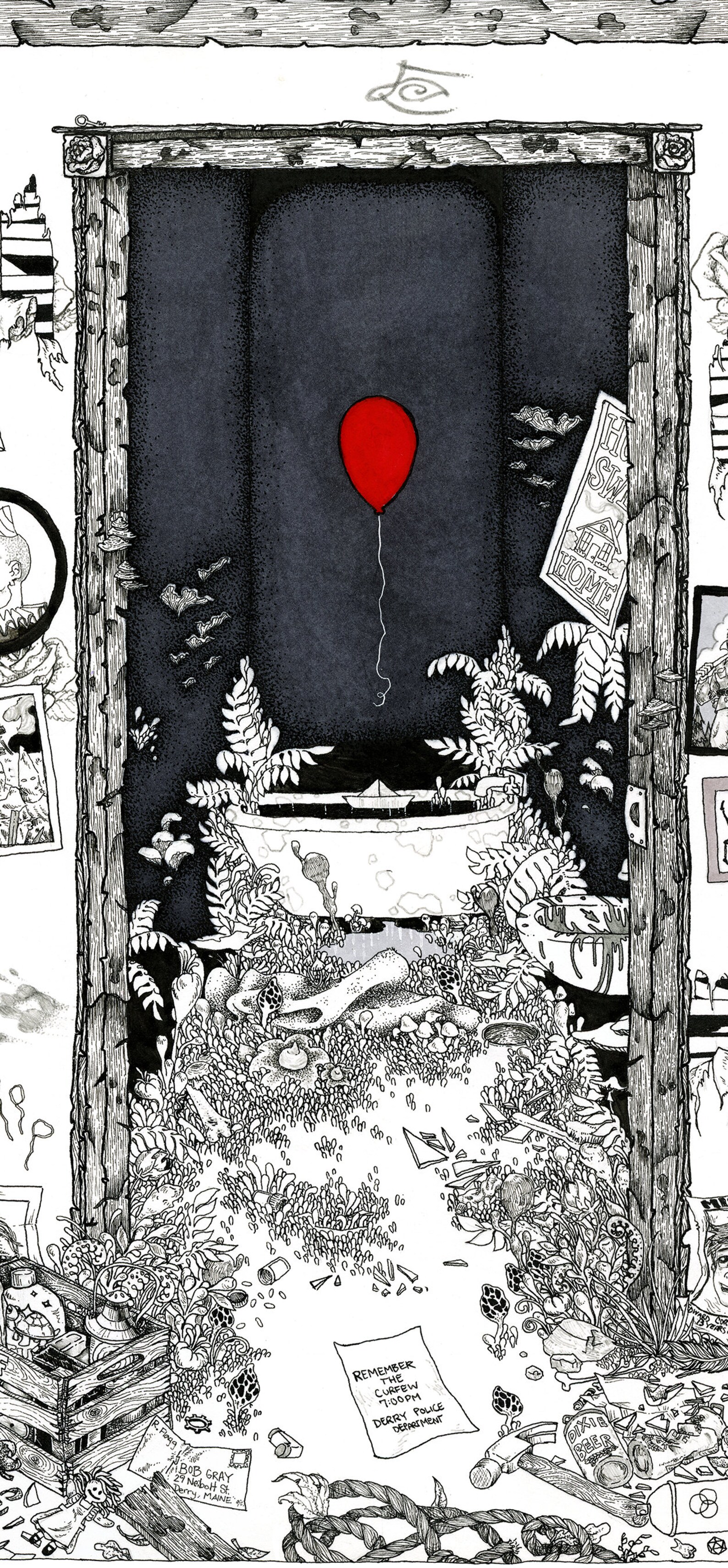 29 Neibolt St. Derry Maine IT Pen and Ink Signed Illustration PRINT ...