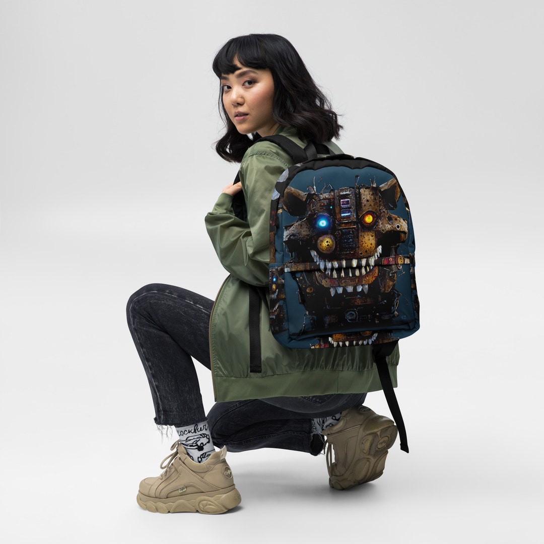 FNAF Roxy Wolf Backpack, Abandoned Animatronics Robot Machines Demon ...