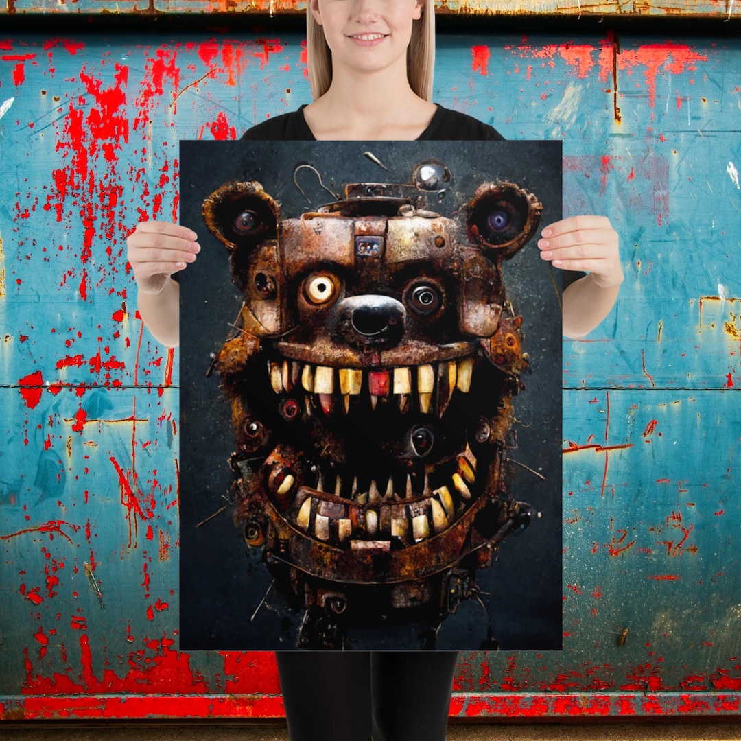 Freddy FNAF Poster, Various Sizes, Horror Robots Pizza Parlor Fan Art ...
