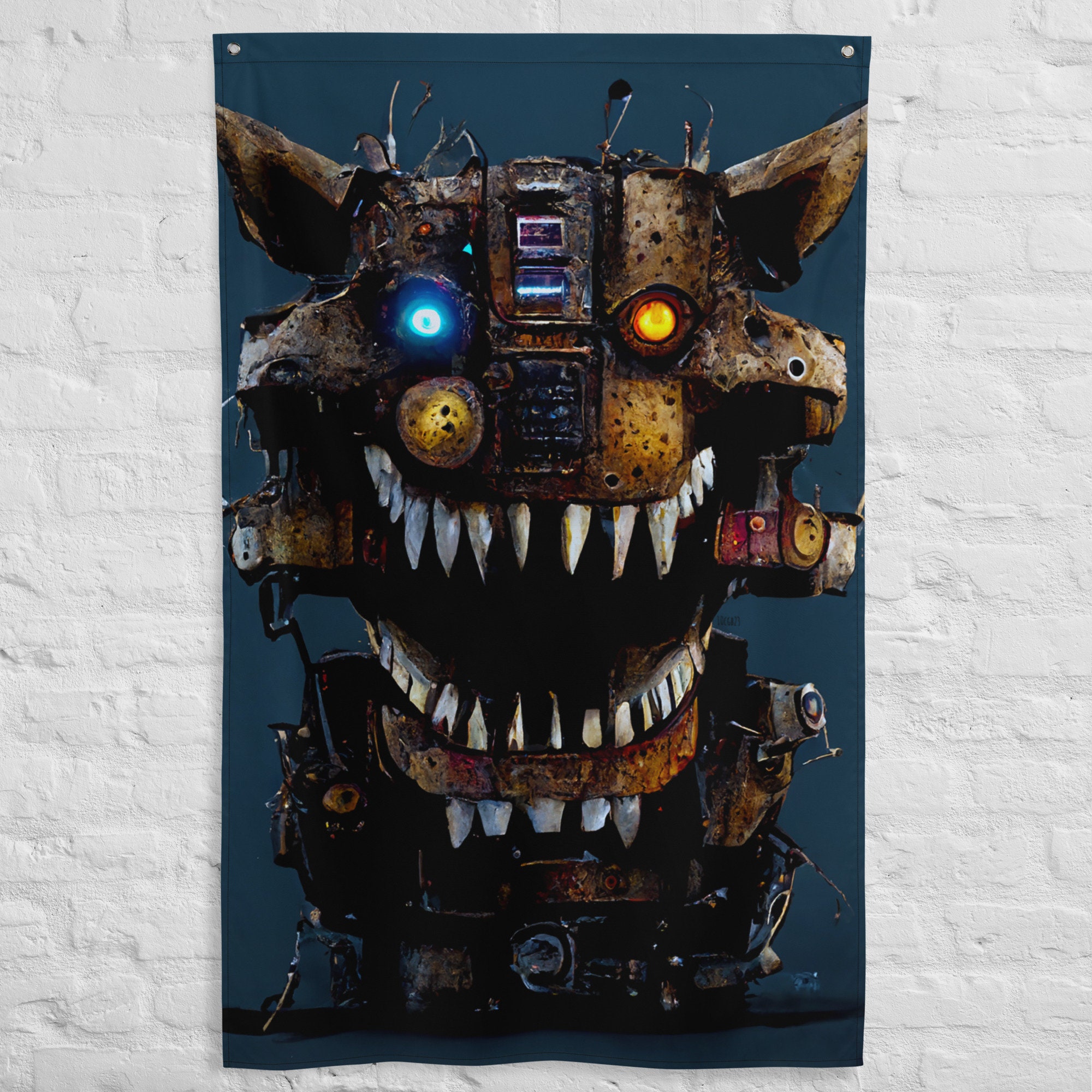 FNAF Roxy Wolf Flag Abandoned Animatronics Robot Machines - Etsy