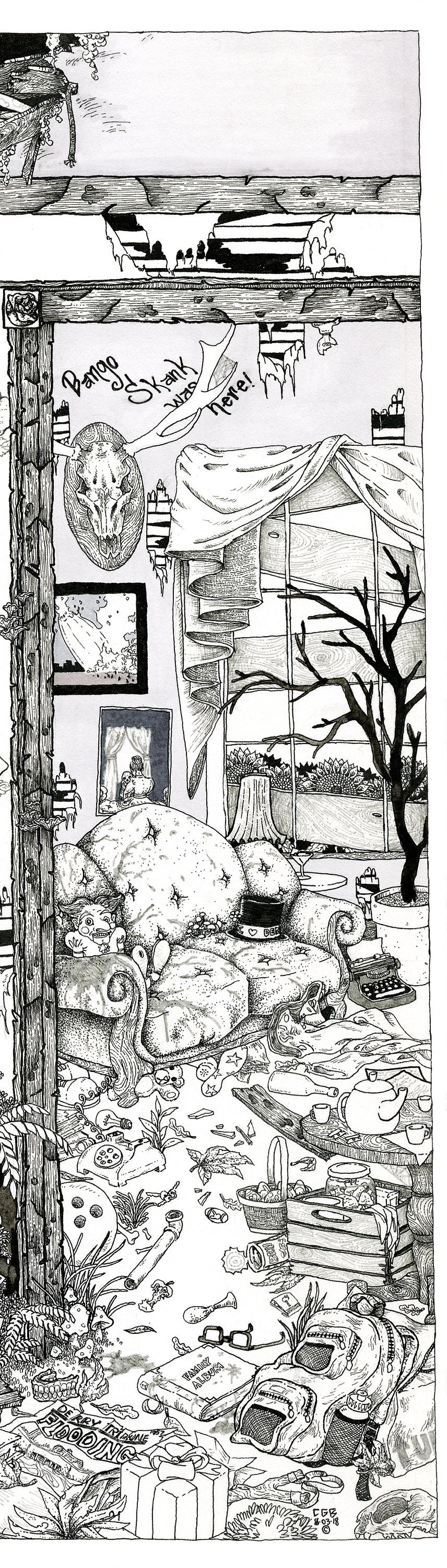 29 Neibolt St. Derry Maine IT Pen and Ink Signed Illustration PRINT ...