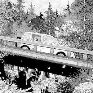 Troll Bridge, Signed Pen Ink Illustration PRINT. Various Sizes ...