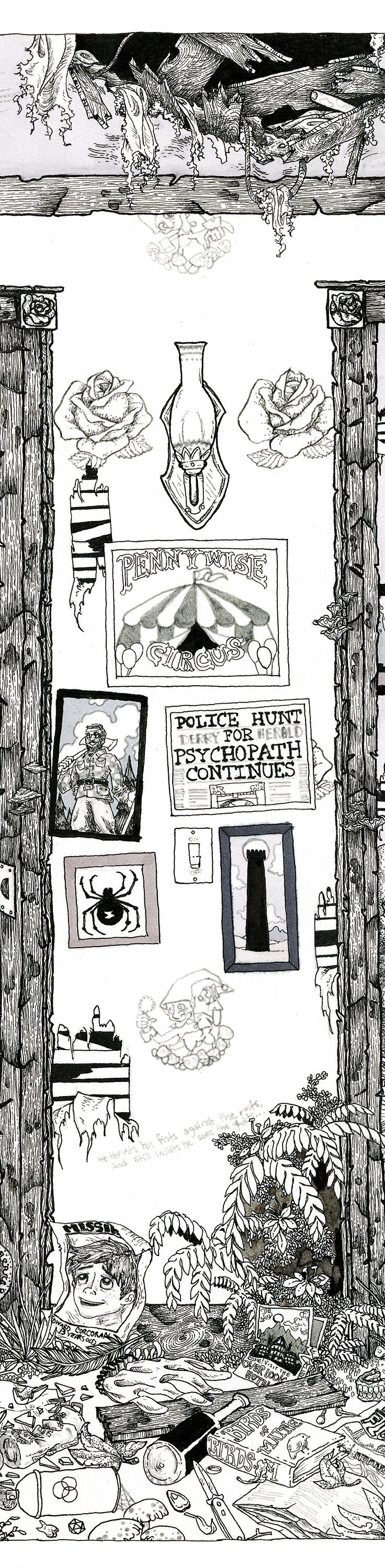 29 Neibolt St. Derry Maine IT Pen and Ink Signed Illustration PRINT ...