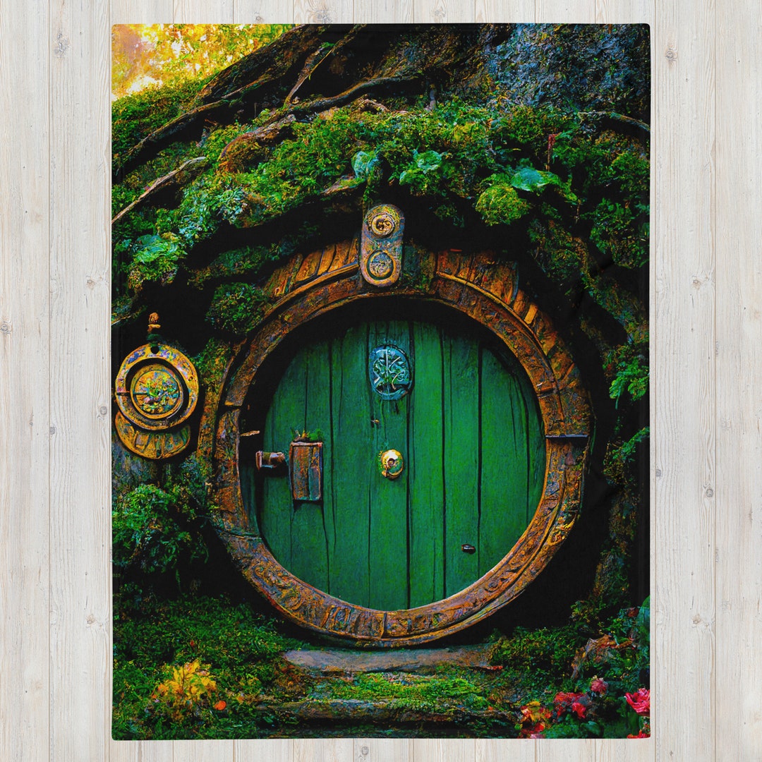 Hobbit House Throw Blanket, JRR Tolkien Enchanted High Adventure ...