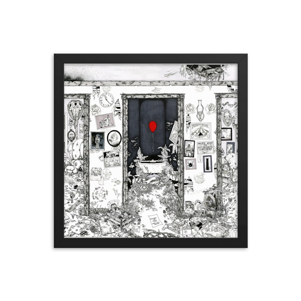 29 Neibolt Street Cartel enmarcado ilustración PRINT. Stephen - Etsy España