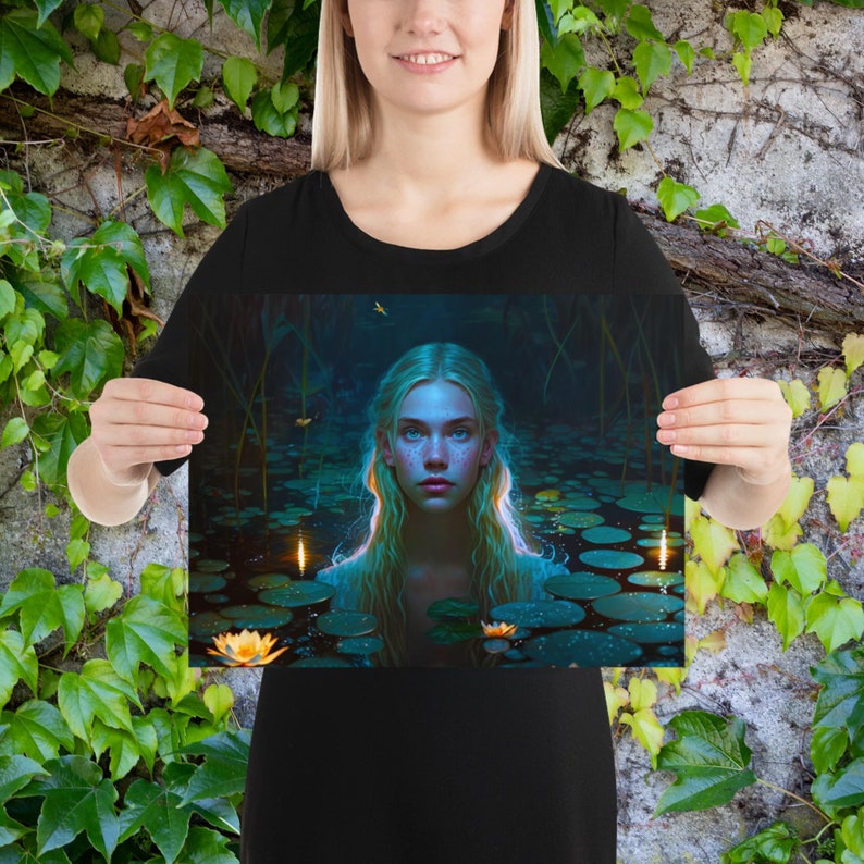 Siren Poster Fairytale Fantasy Folklore Mermaid Water Nymph Maiden ...