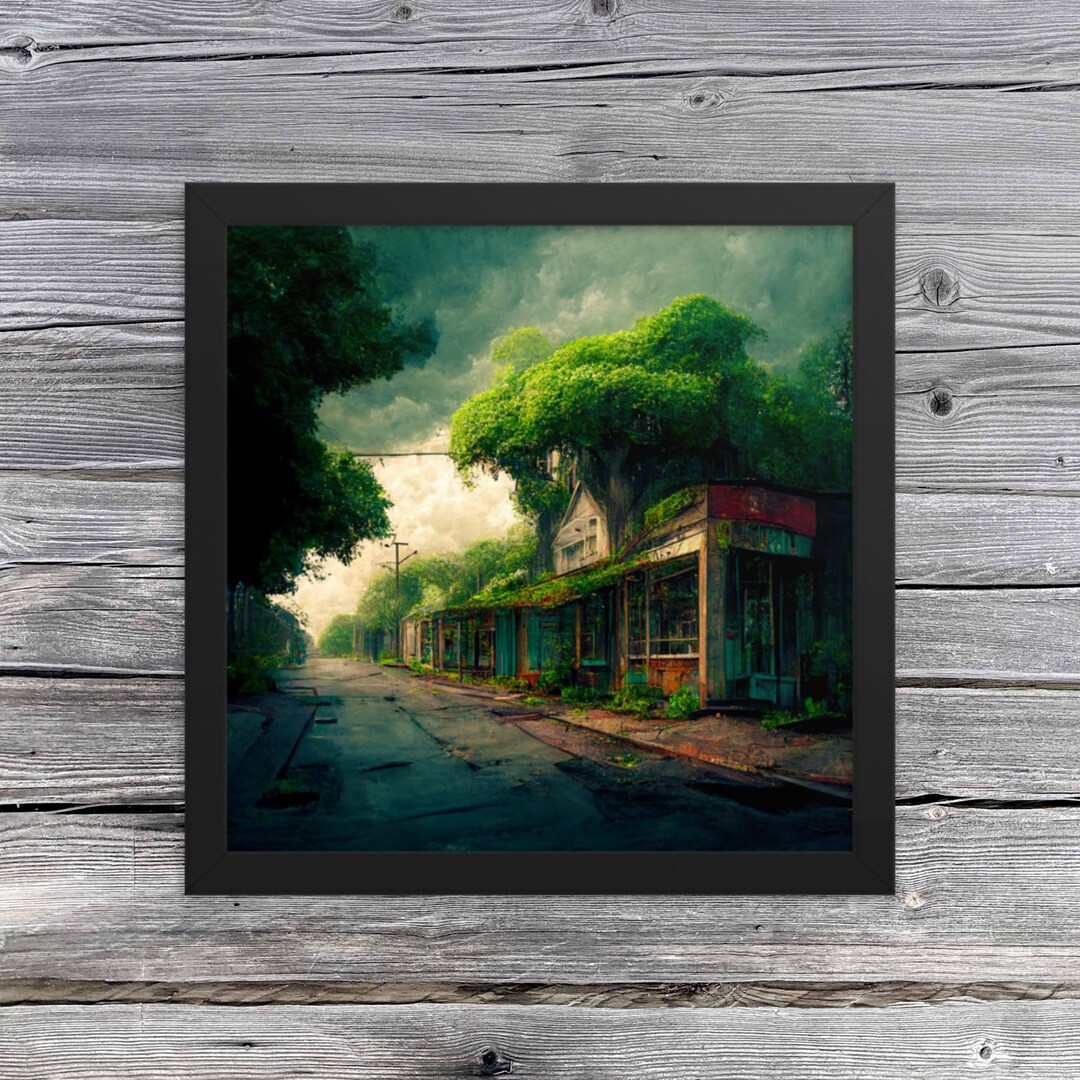 Empty Storefronts Framed Poster - Etsy