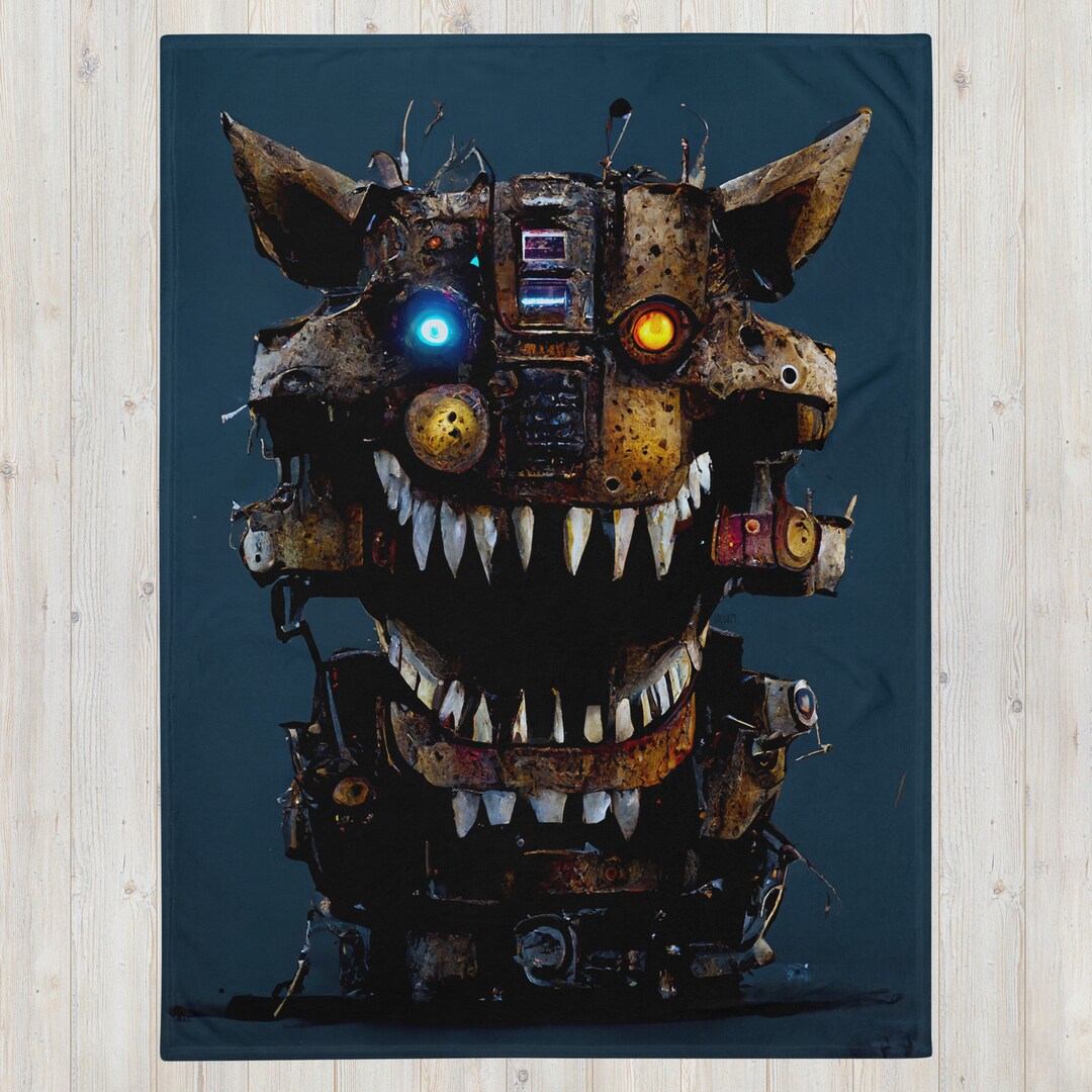 FNAF Roxy Wolf Throw Blanket, Abandoned Animatronics Robot Machines ...