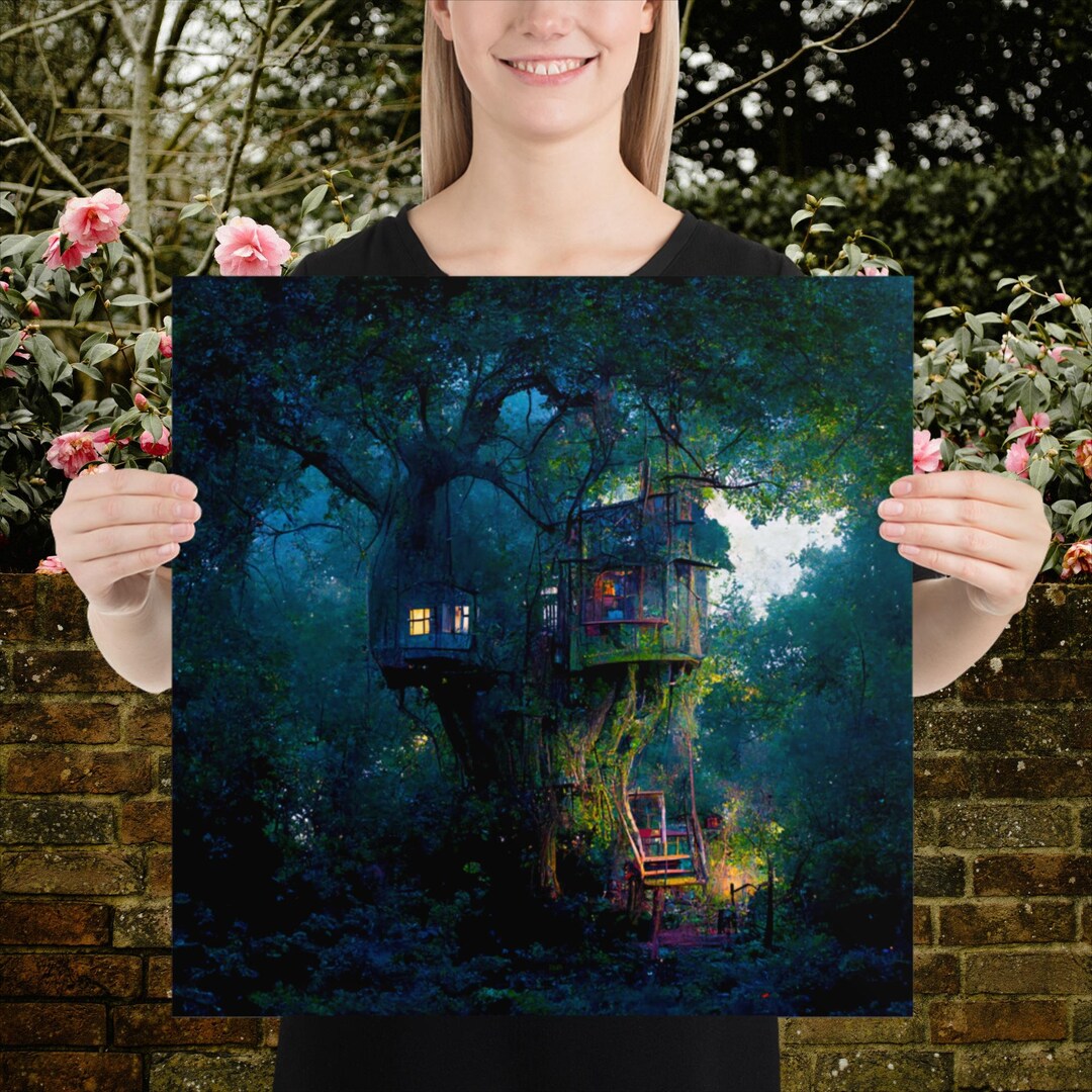 Dream House Poster, Fantasy Overgrown Backyard Treehouse Adventure ...