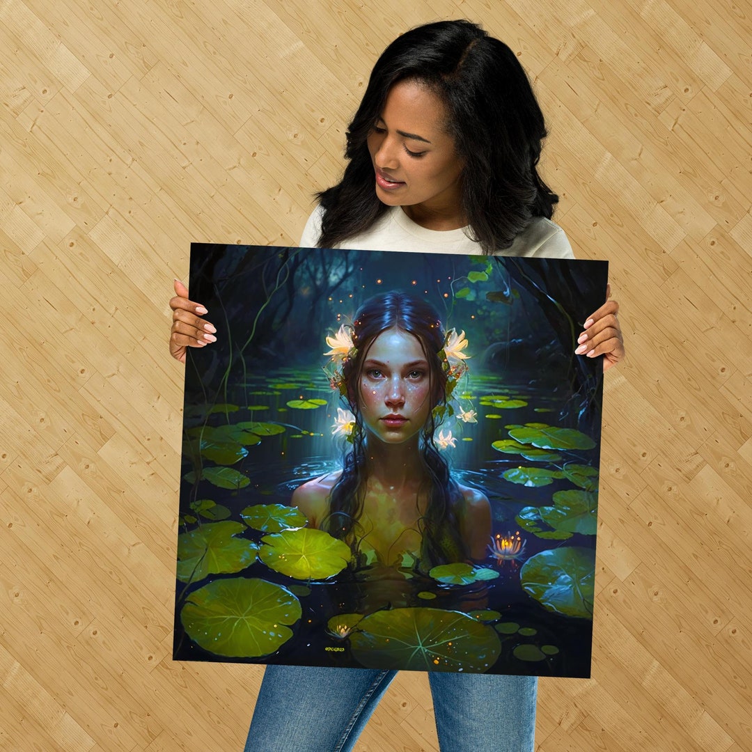 Nymph Poster Fantasy Magical Landscape Water Fairy - Etsy