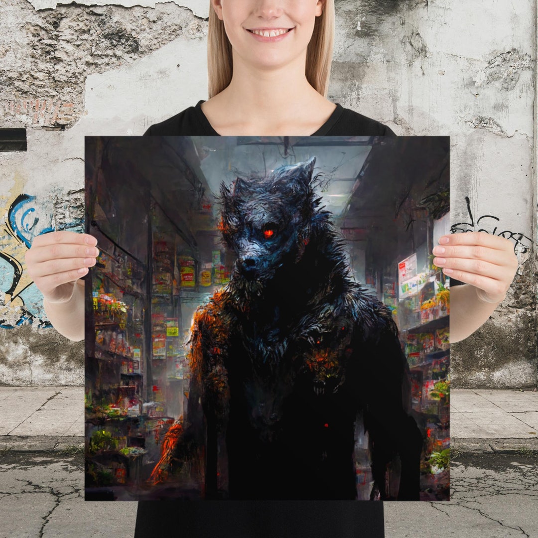 I Want My Kibble Poster, Abandoned Dystopian Sci-fi Fantasy Werewolf ...