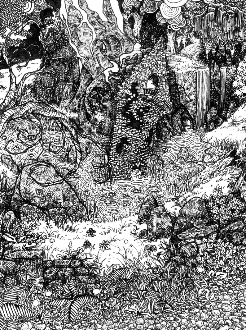 What Was Lost Pen Ink Illustration PRINT, Various Sizes. Abandoned ...
