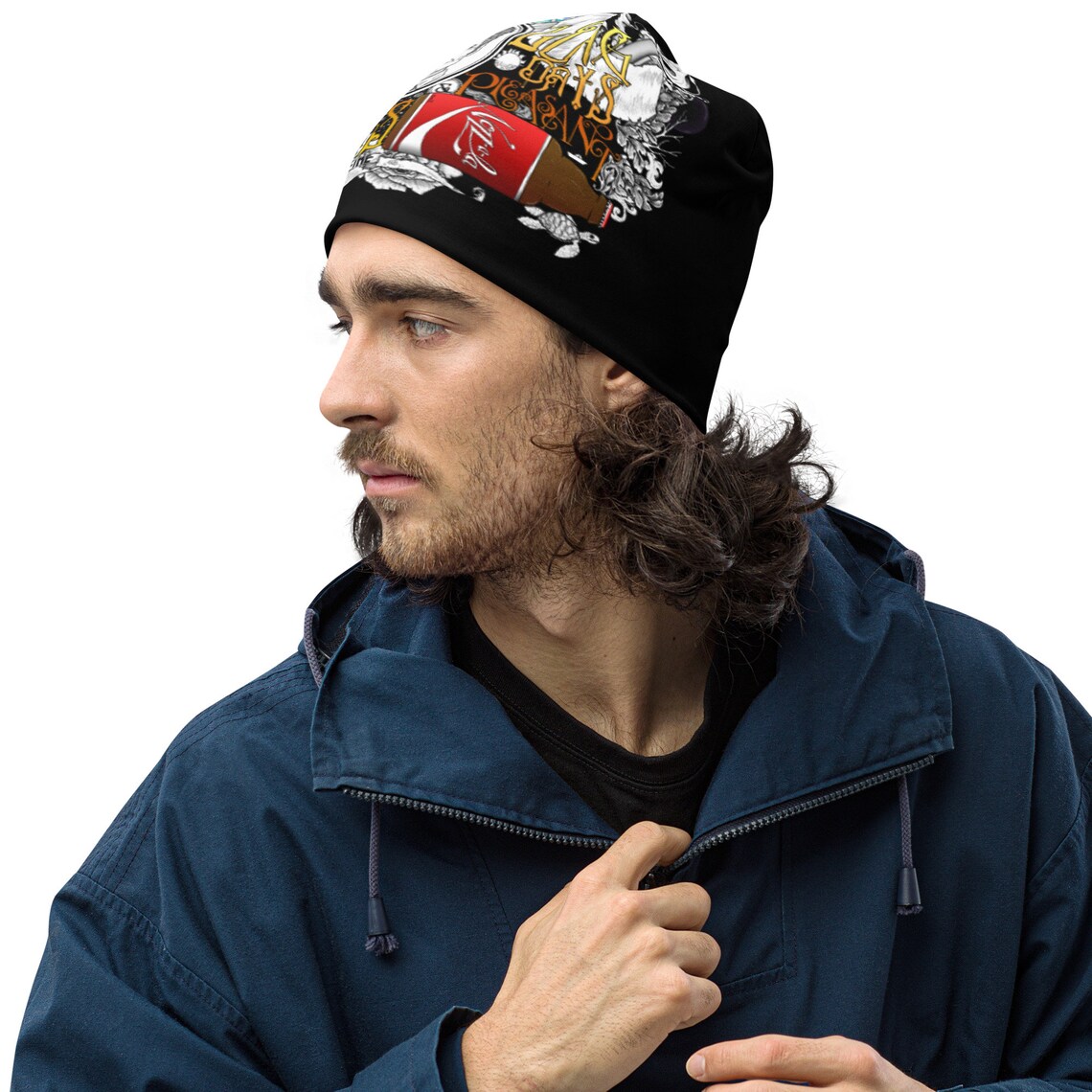 Long Days Pleasant Nights Nozz-a-la Cola All-over Print Beanie. Stephen ...