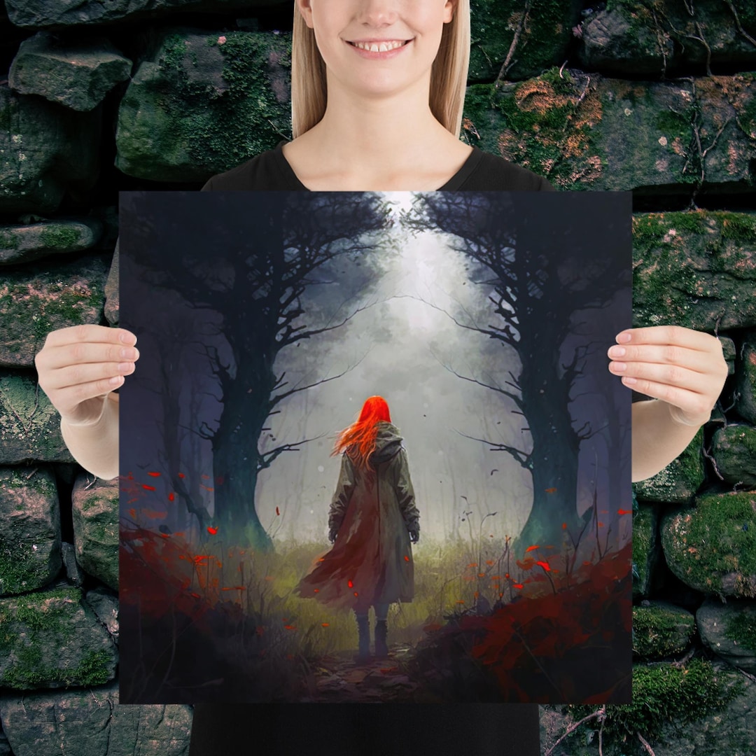 Red Riding Hood Poster Fairytale Folklore Fantasy Enchanted Forest ...