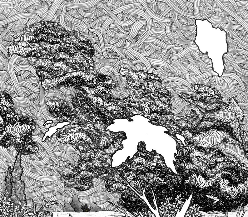 The Stillness of the Storm Signed Pen and Ink Illustrated - Etsy