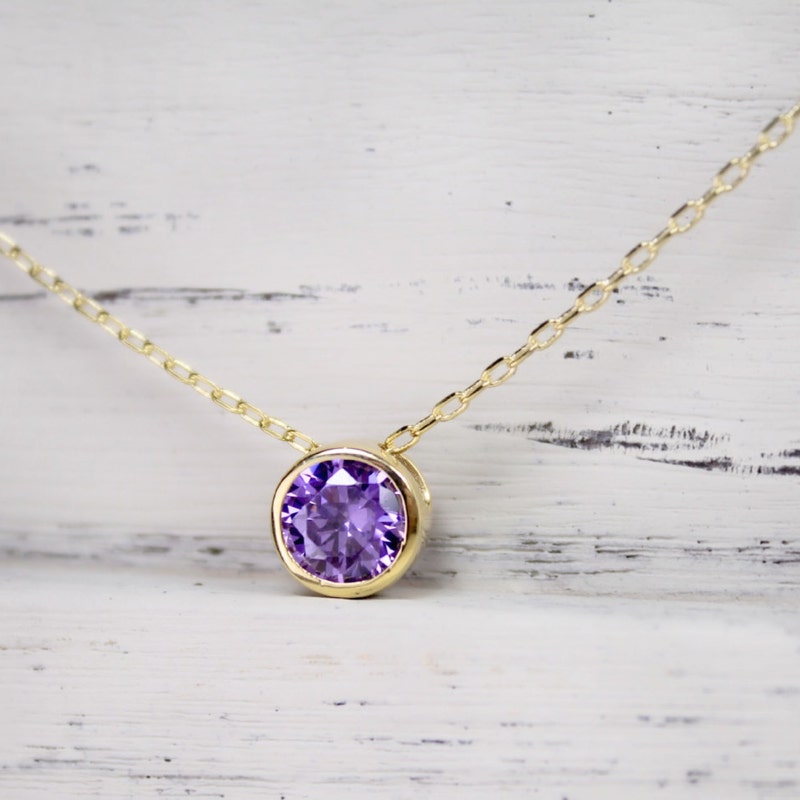 Purple Necklace - Etsy