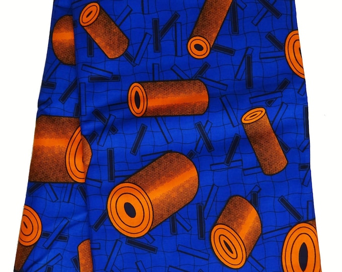 Geometric Print Blue African Fabric Sold by Yard Cotton - Etsy