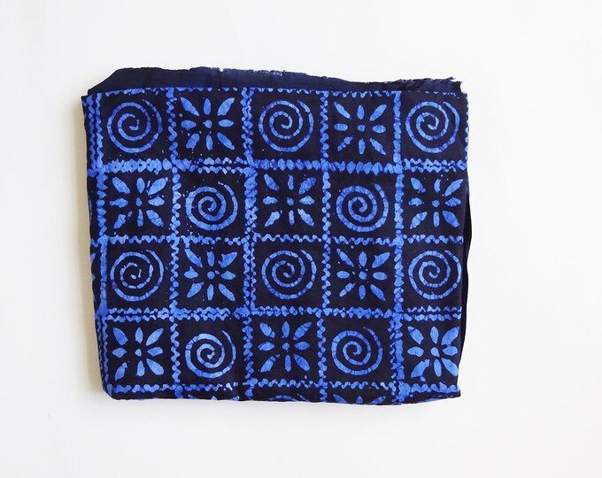 Hand Dyed Fabric/african Blocks Print Fabric per Yard/batik Fabric ...