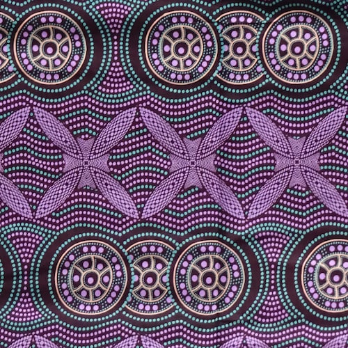 Fabric Hat Making & Hair Crafts Purple spotted African print fabric ...