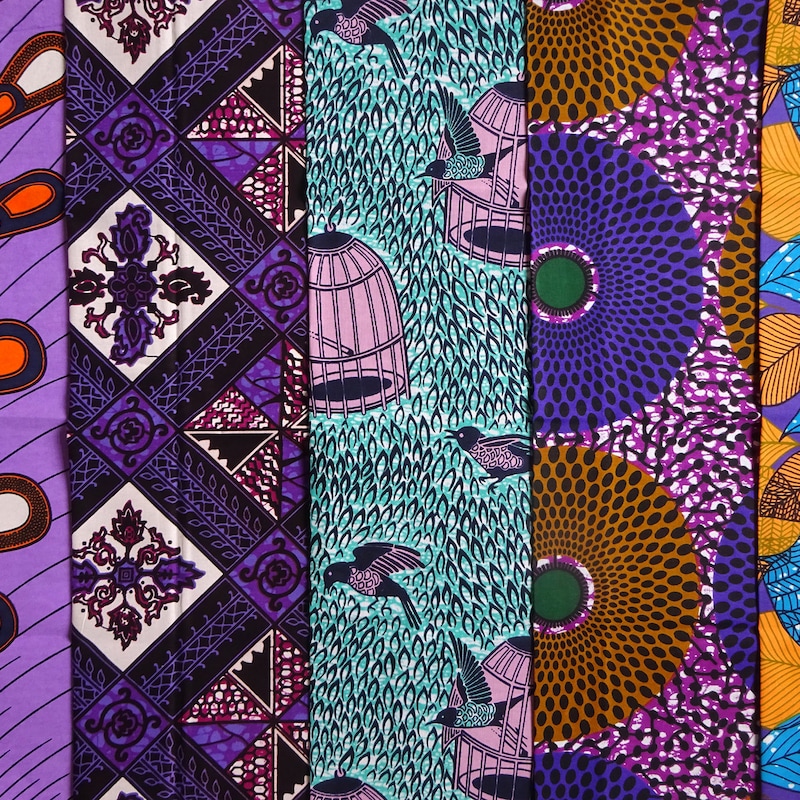 Purple African Fabric - Etsy