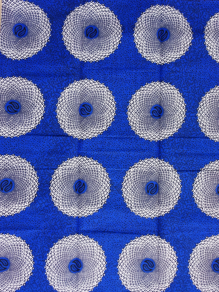 African fabric Blue white water well African print fabric by | Etsy