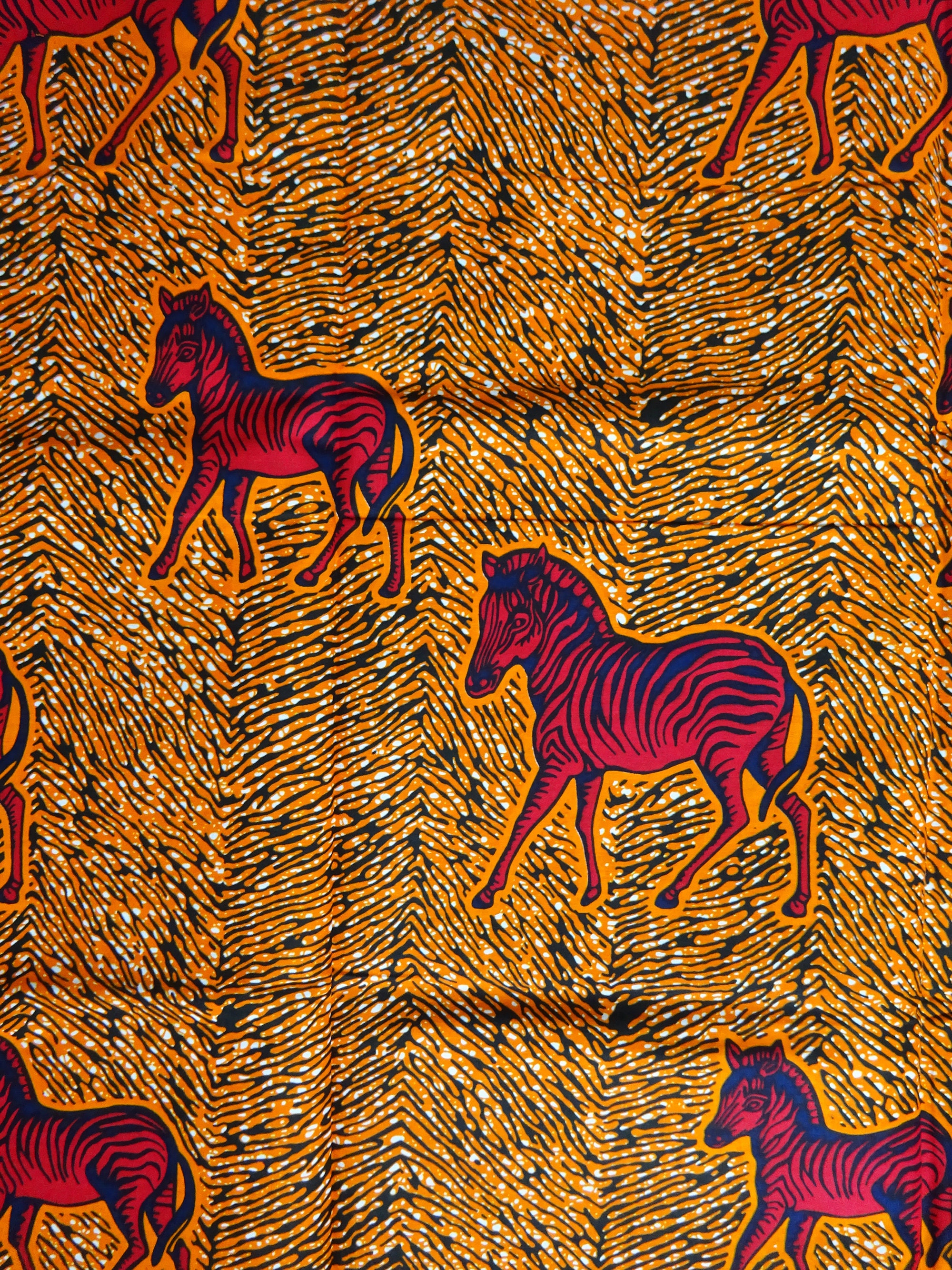 Orange Zebra Print Pattern