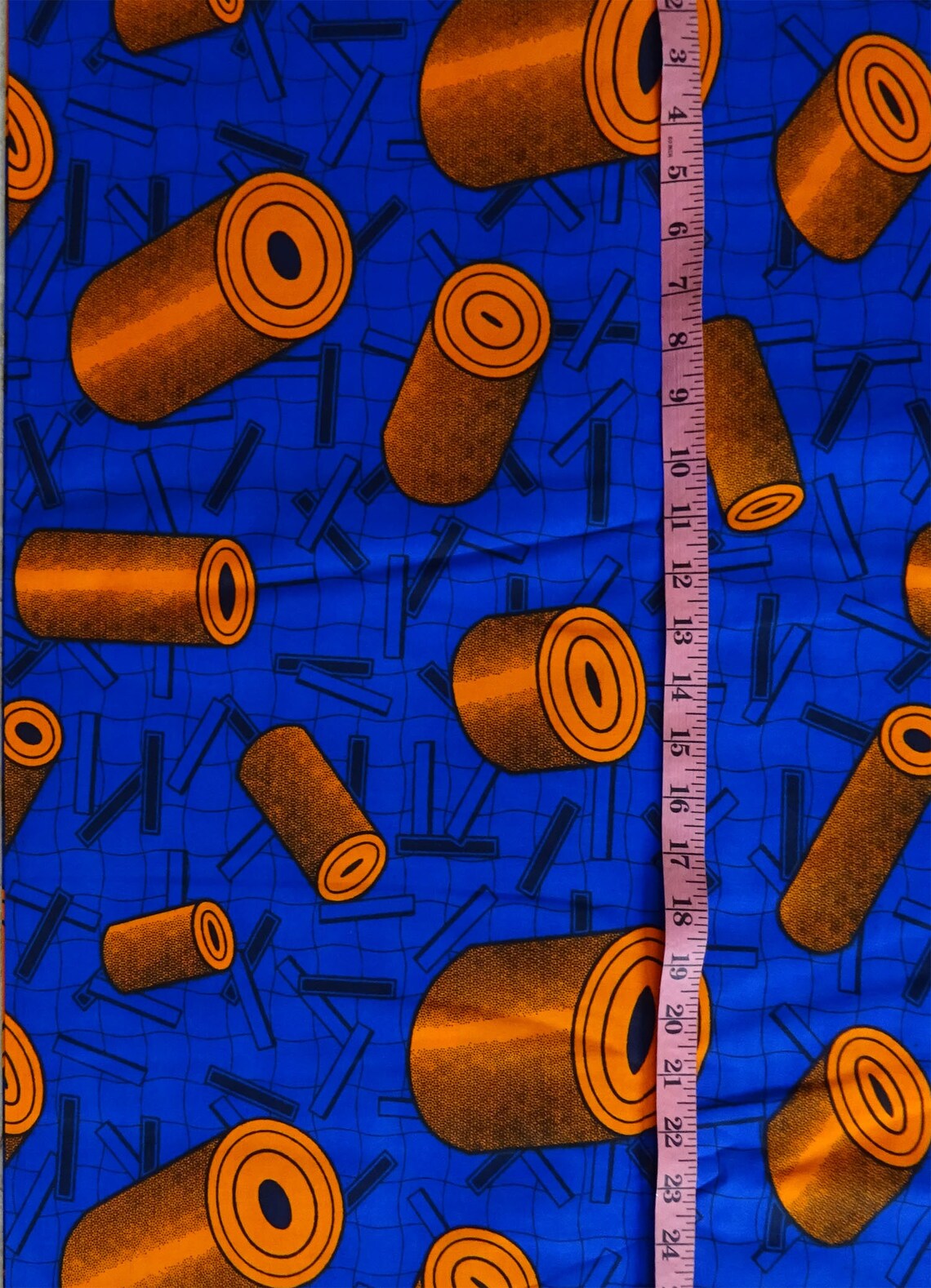 Geometric Print Blue African Fabric Sold by Yard Cotton African ...