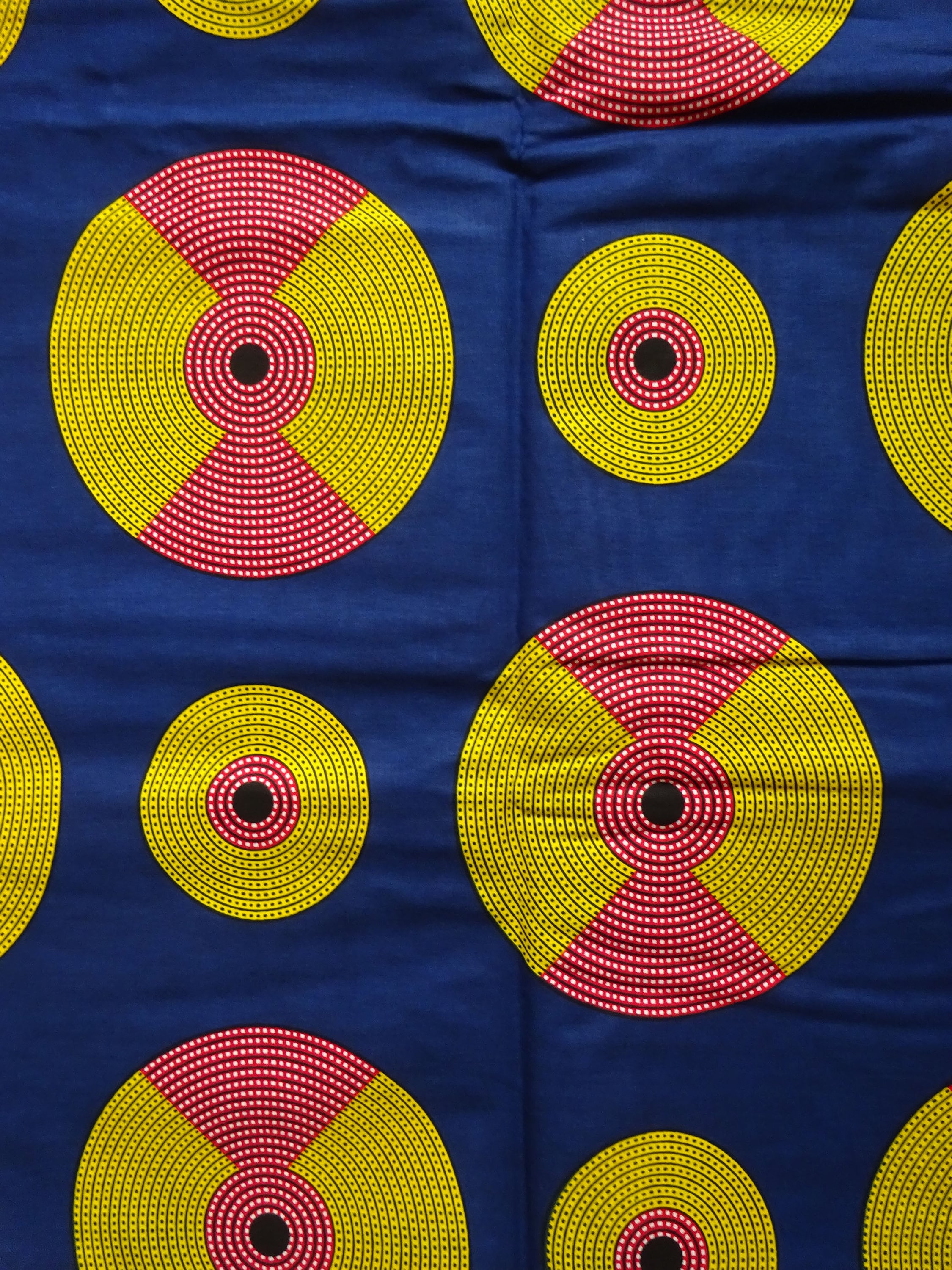 Blue yellow red African fabric per yards for African Print | Etsy