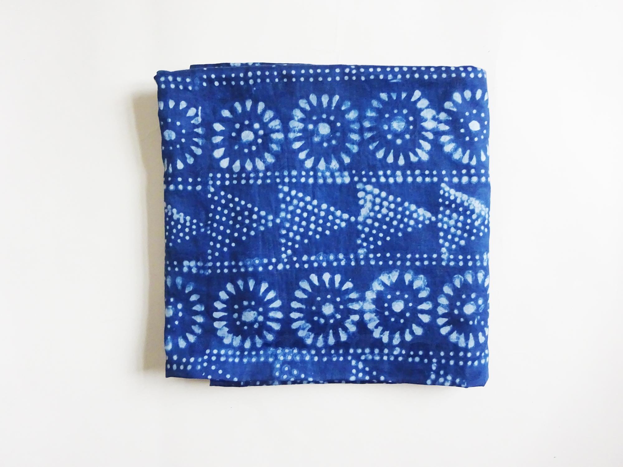 Hand Dyed Indigo African Fabric by the Yard Ethnic Nigerian Adire Hand ...
