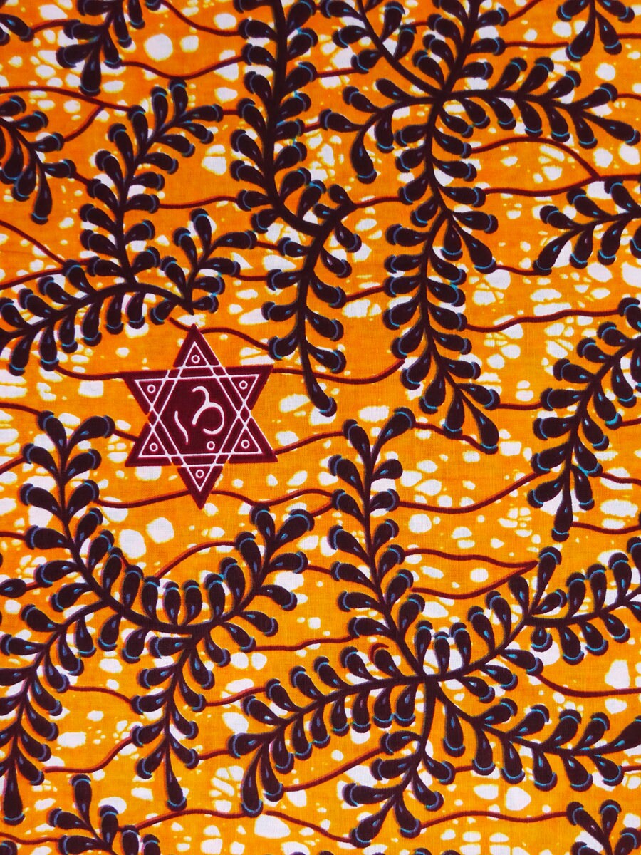 Orange African Ankara fabric by the yard African print fabric | Etsy